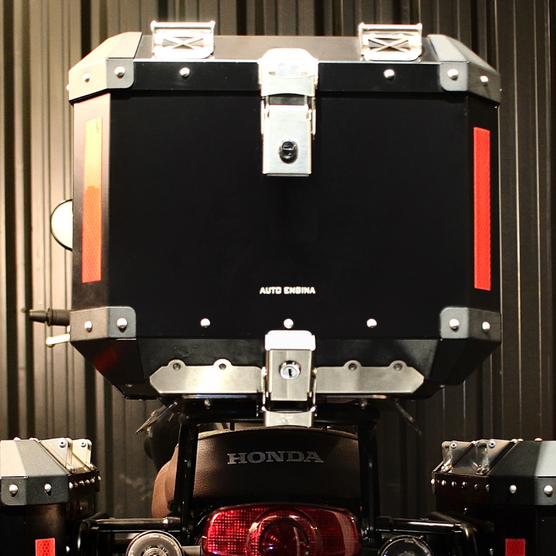 Aluminium Top Box - 42L for Honda H'ness CB 350 | Black | Auto Engina ...