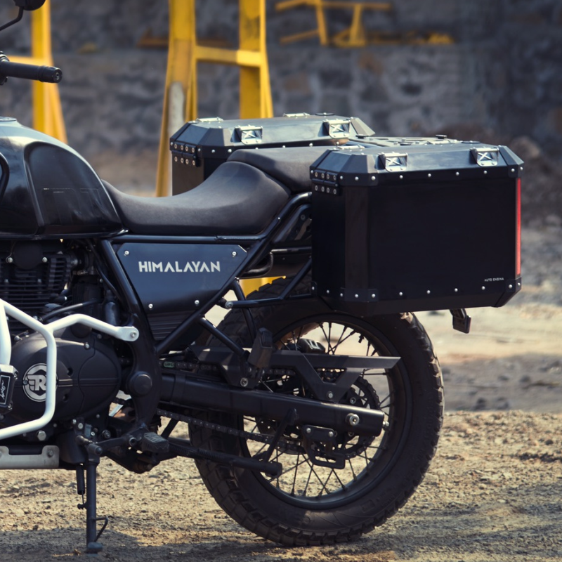 Himalayan Panniers Royal Enfield (Black) - Auto Engina – autoengina.com